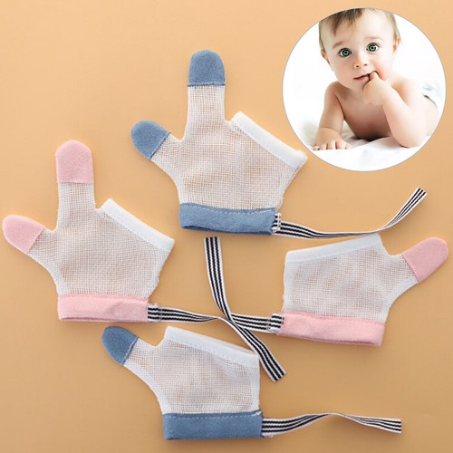 1Pair Baby Prevent Bite Fingers Nails Glove kid Infant Anti Bite Eat ...
