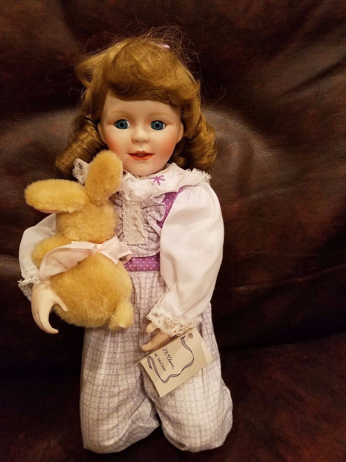 Cindy M. McClure 14" Tall kneeling "Shelly" Porcelain Doll with Stuff ...