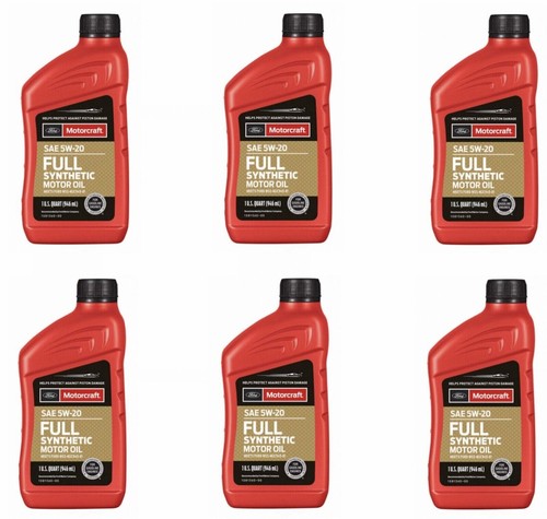 6 Quarts OEM Full Synthetic Engine Motor Oil FORD/Motorcraft SAE 5W-20 ...