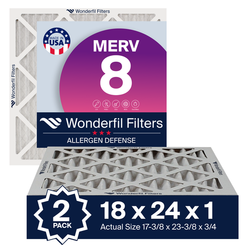 18x24x1 MERV 8 Air Filter for HVAC, AC & Furnace Systems | Wonderfil Filters | eBay