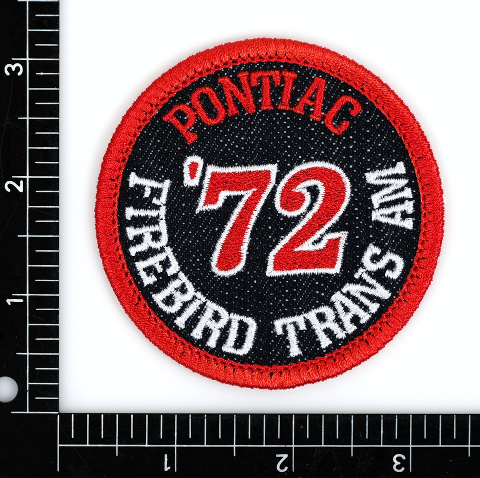 1972 Pontiac Firebird Trans Am Embroidered Patch Black/Red Iron-On Sew ...