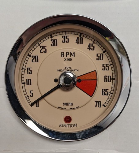MGB Electric Tachometer w/ Magnolia face, Negative ground, new in box ...