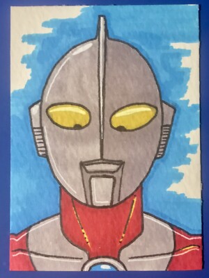 Ultraman Hand Made Sketch Card Signed By Artist. Artwork. | eBay
