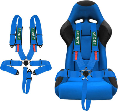 BESTZHEYU 1PC Blue 5-Point Racing Safety Harness Set with Ultra Comfort ...