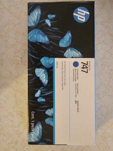 HP 747 300-ml Chromatic Blue DesignJet Ink Cartridge, P2V85A JAN 2027 ...