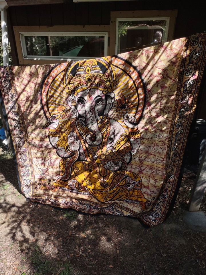 Ganesha Tapestry Batik Indian Lord Ganesh Bedspread Meditation Wall Hangings | eBay