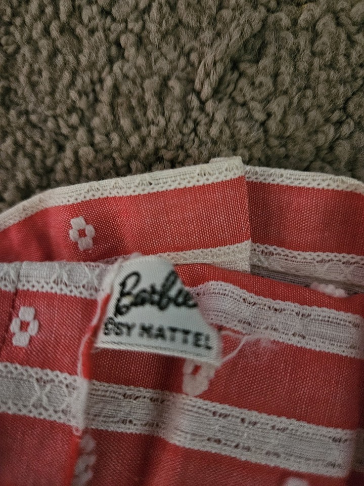 Vtg Barbie 1960 Pink /red Trim Dress. | eBay