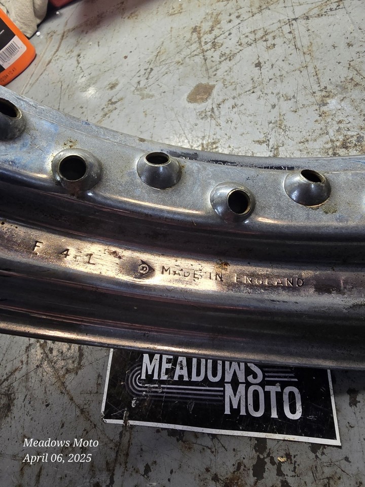 Dunlop 3.00 x 16 inch 40 Spoke Drop Center Rim Wheel Chopper Bobber ...