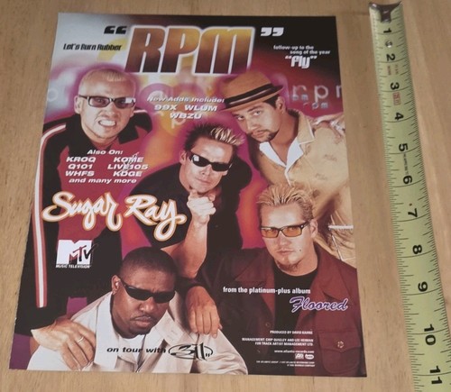 Sugar Ray Rpm Alternative 90s Rock VTG Promo Radio Hype TRADE AD Poster ...