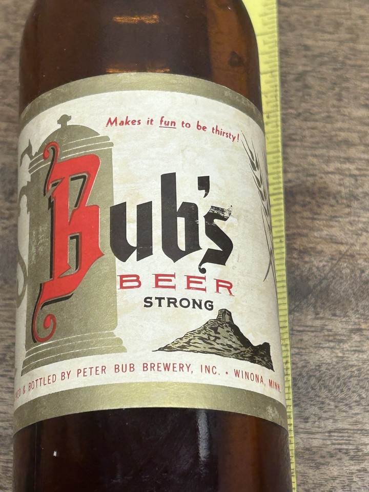 Vintage BUB's Strong Beer ~ Bub's Brewery Inc. Winona, Minn. ~ 12oz ...