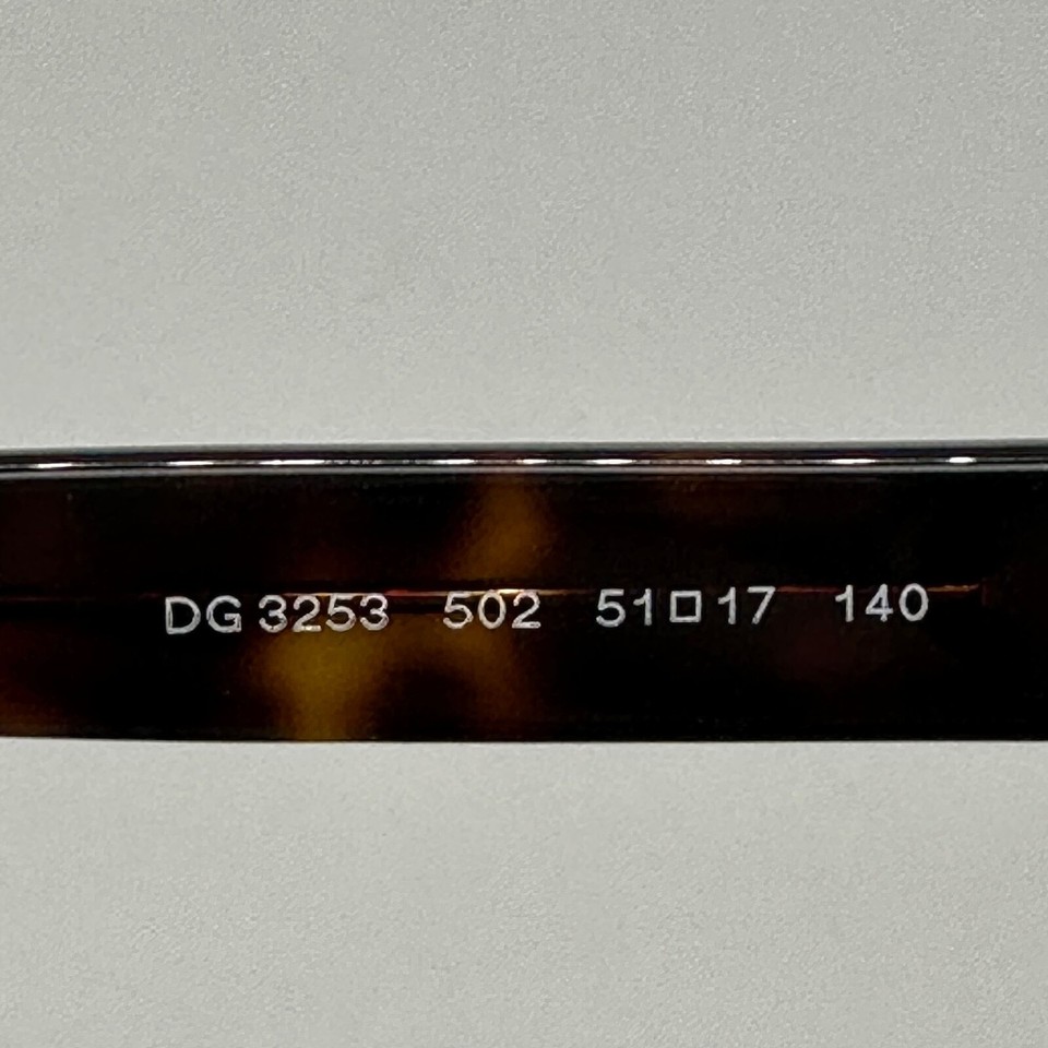 DOLCE & GABBANA DG 3253 / 502 Unisex Eyeglasses 51-17-140mm- HAVANA -100% Origin | eBay