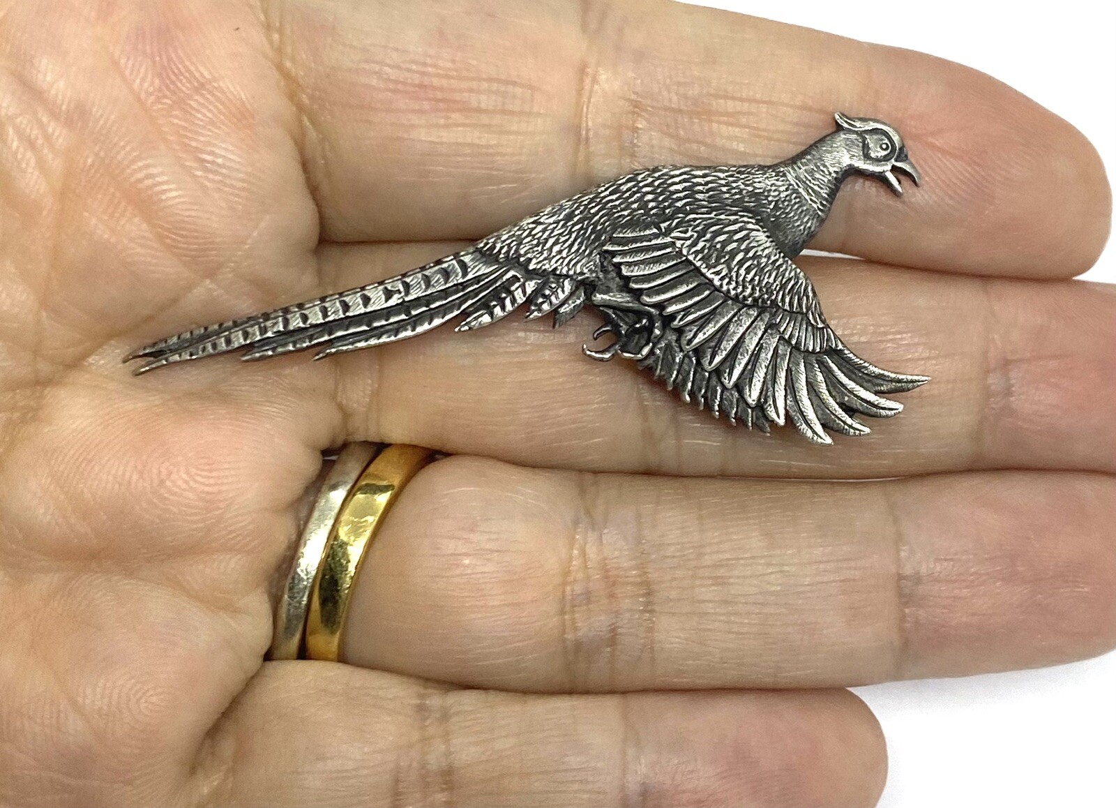 Vintage Sid Bell Tully NY 1970’s Pheasant Bird Pin Br… - Gem