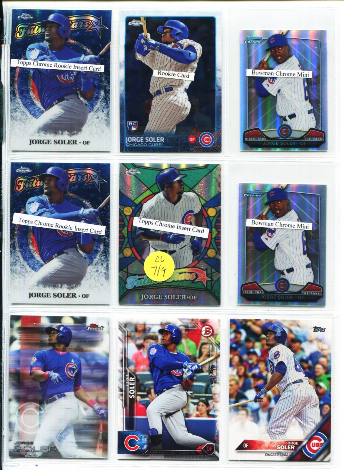 2013-16 Jorge Soler Rookie Card Lot 7 of 9 Diff, Chicago Cubs | eBay