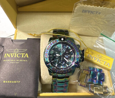 Invicta Subaqua Noma II Quarts Chrono Abalone Watch Original Box Tag ...