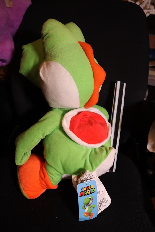 Nintendo Super Mario Bros Green Yoshi 16” Plush Red Shell Large Plush ...