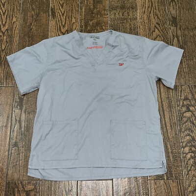 Mens Walgreen Employee Pharmancy Tech Grey Scrubs Uniform Size. Large ...