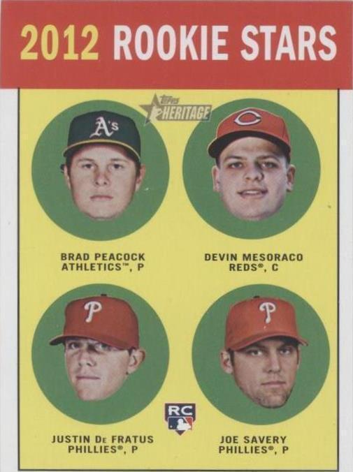 2012 Topps Heritage - Rookie Stars Devin Mesoraco, Brad Peacock, Joe ...
