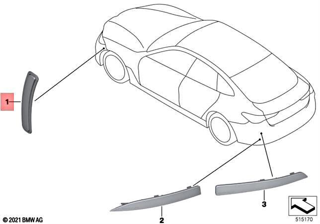 Genuine BMW I BMW G26 i4 eDrive40 M50 Side Marker Reflector Right ...
