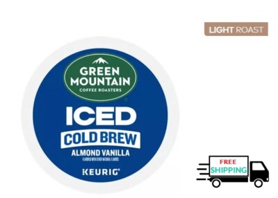 🆕☕ Green Mountain Iced Cold Brew Light Roast Almond Vanilla Keurig K ...