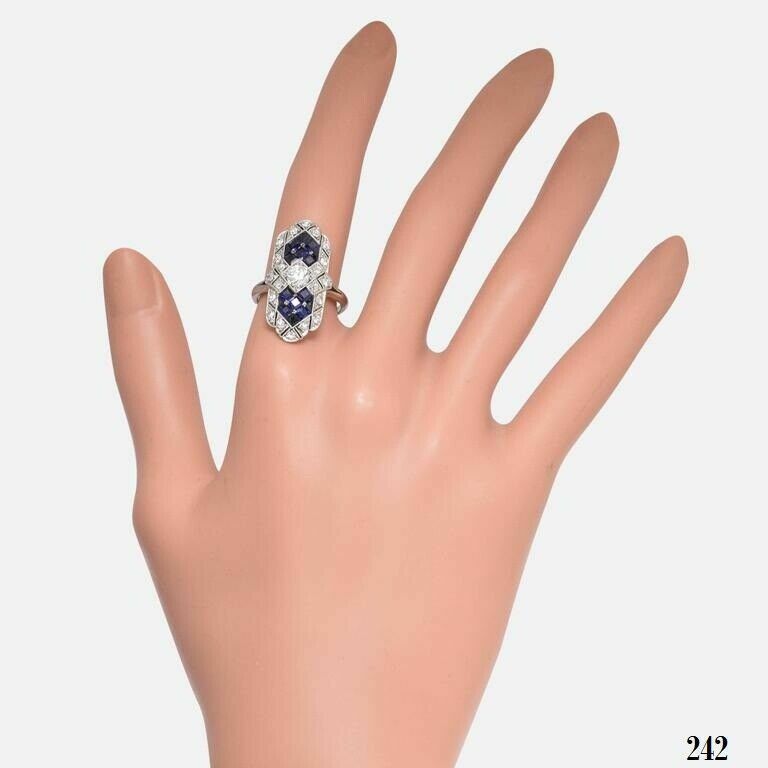 2.70CT Art Deco Vintage Round Cut White CZ Wedding Ring In 935 ...