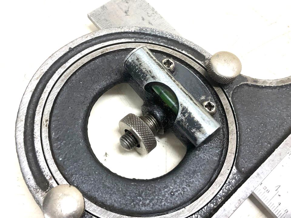 BLUE-POINT TOOLS GA-282A 12” RULE w/ PROTRACTOR HEAD, 8ths 16ths 32nds ...