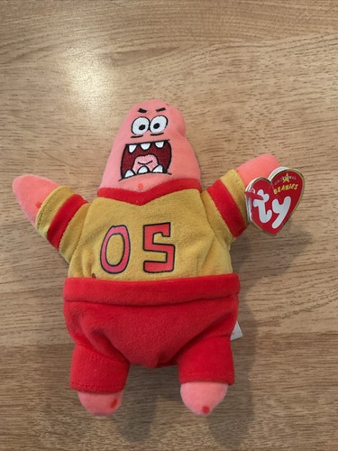 Ty Beanies SpongeBob Patrick Football Star Plush Soft Toy With Tag ...