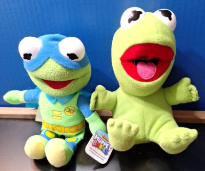 VTG 1987 6" Kermit Frog The Muppets & Super Hero Kermit Stuffed Animal ...