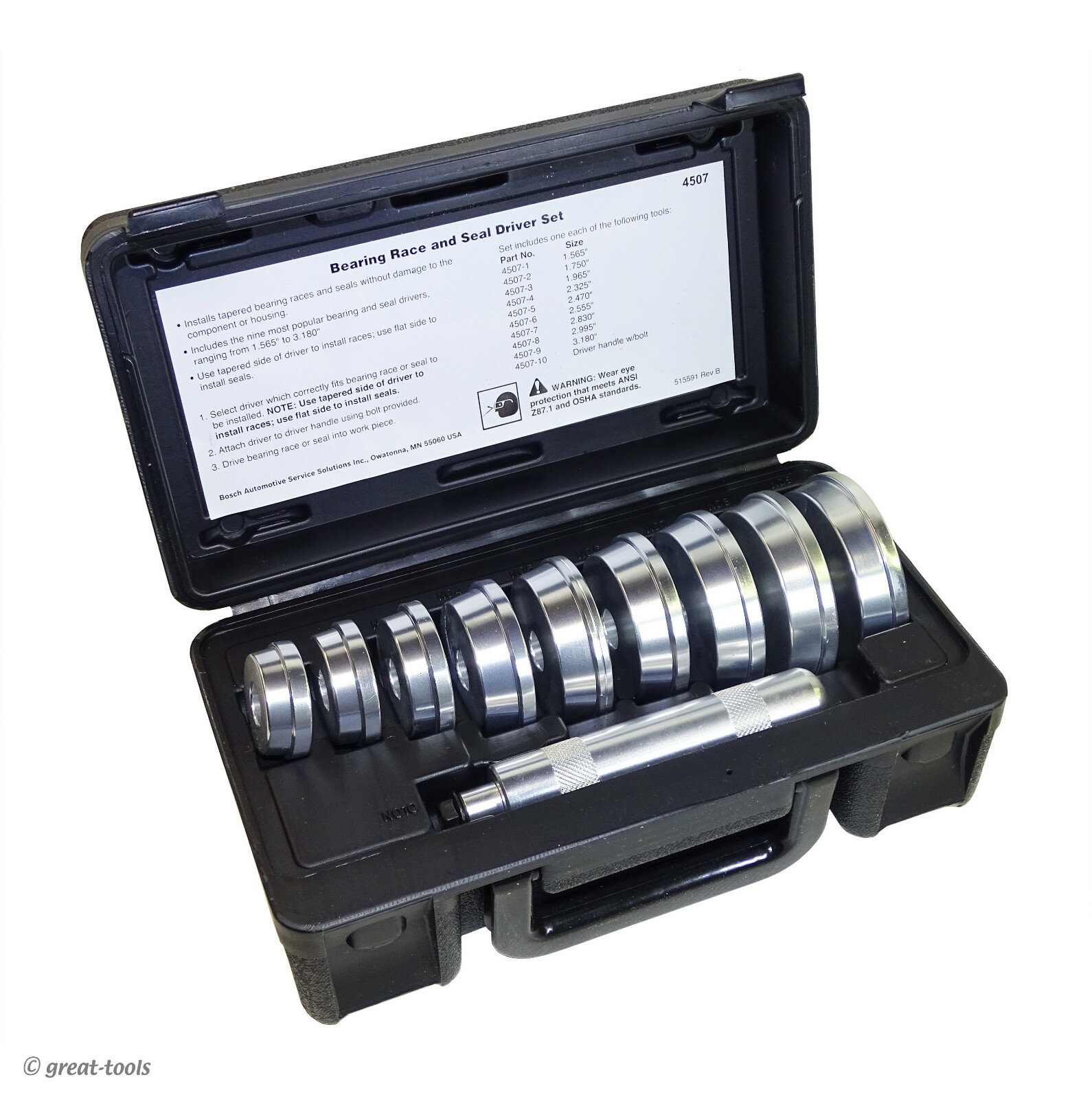 BEARING RACE & SEAL DRIVER SET – OTC Tools – automotive hand tool ...