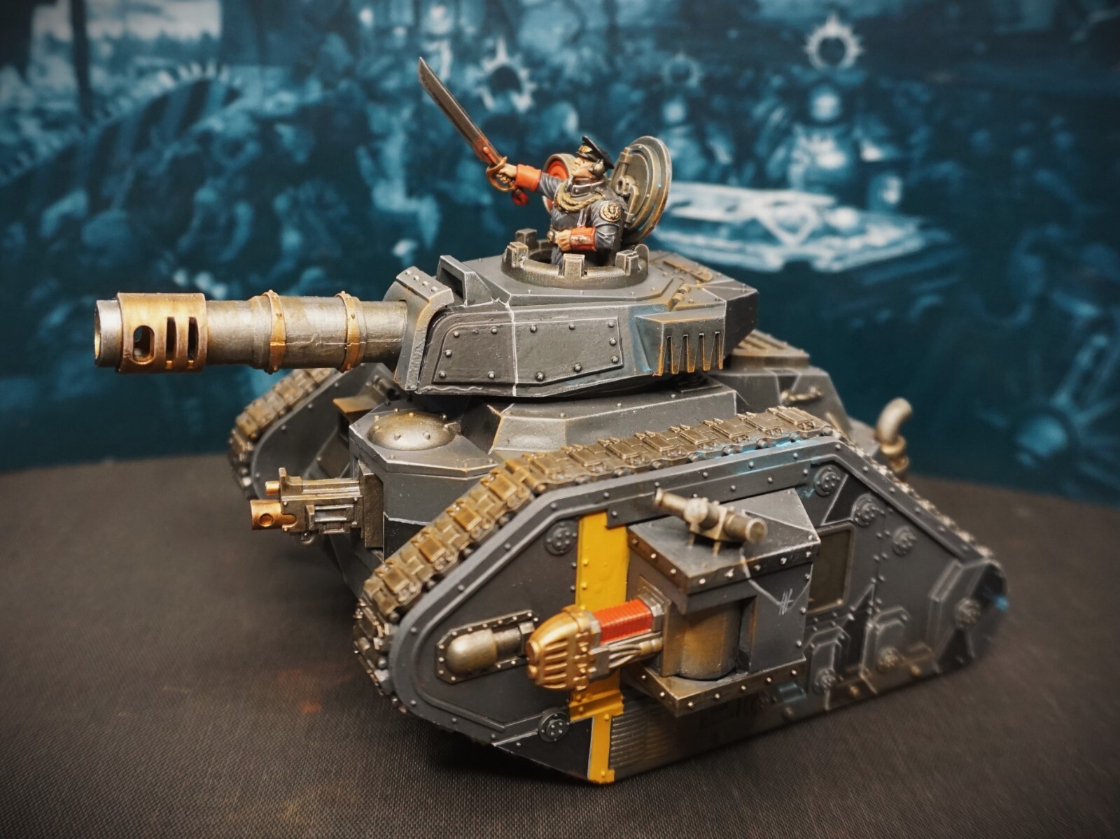Cadian Leman Russ Battle Tank Commander painted Warhammer 40k Astra ...