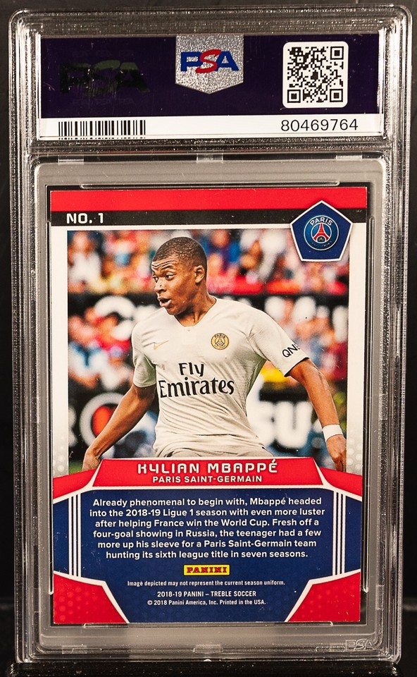 80469764 KYLIAN MBAPPE 2018 Panini Treble 1 PSA 8 | eBay