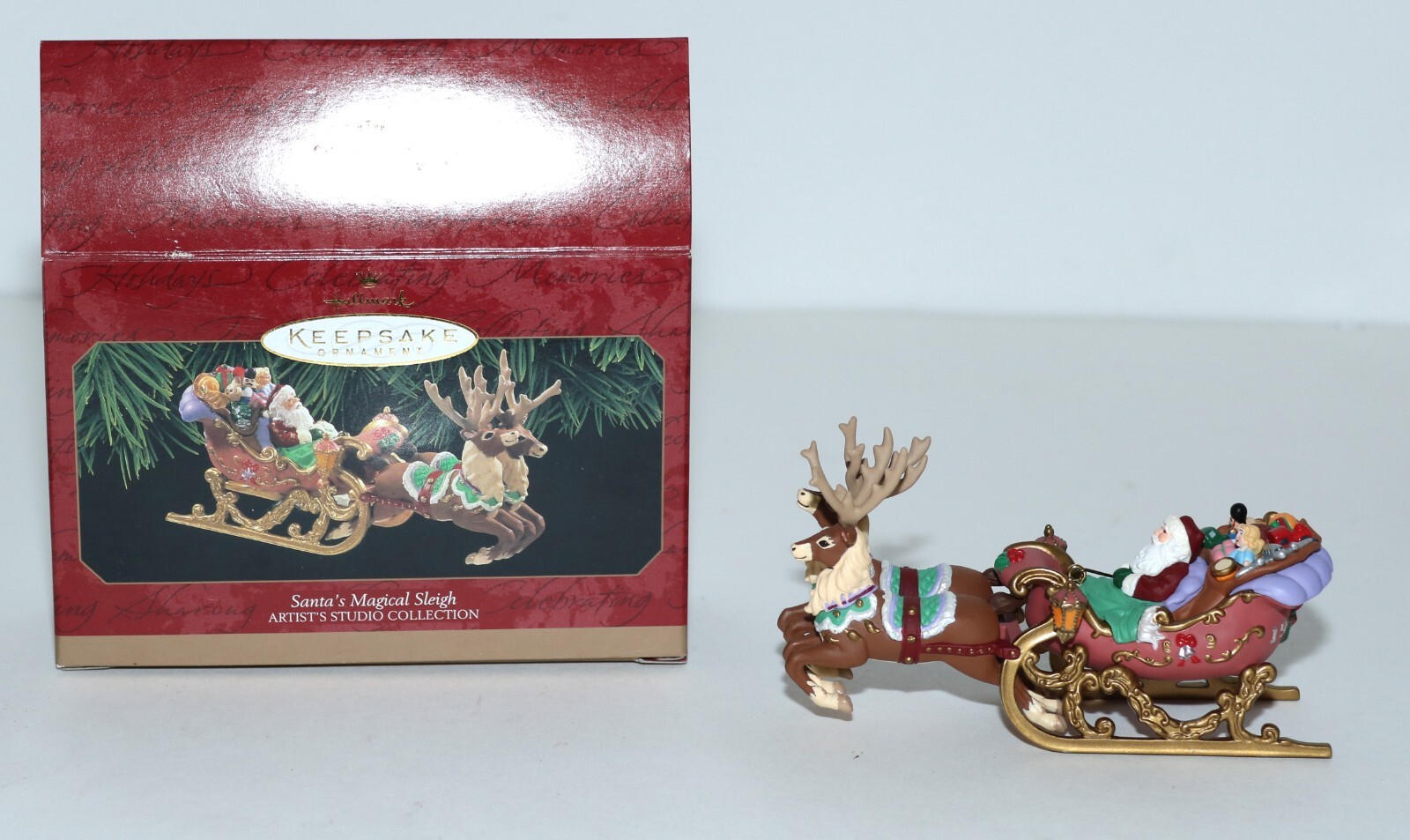 1997 Hallmark Santa's Magical Sleigh Artist's Studio Collection ...