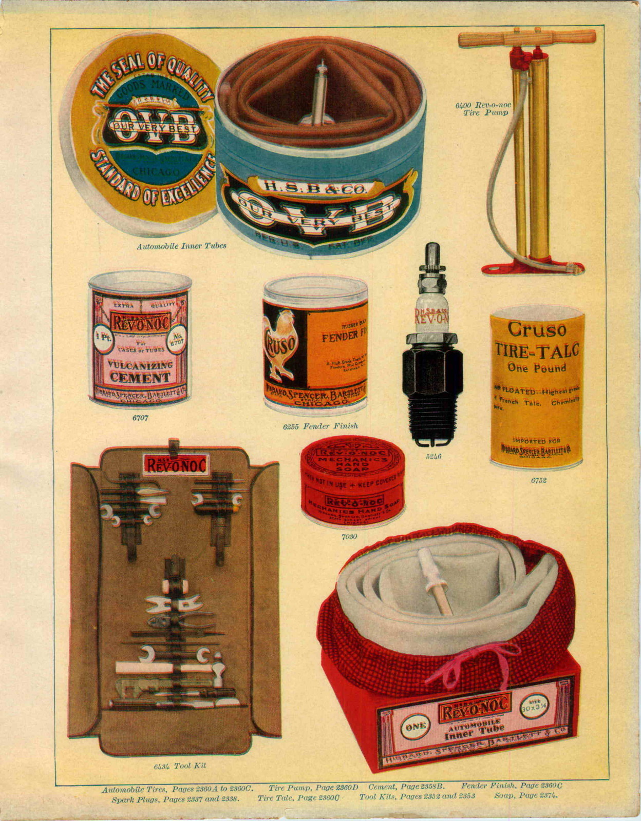 1915 PAPER AD OVB Our Very Best Tools Revonoc Spark Plug Car Auto Tool ...