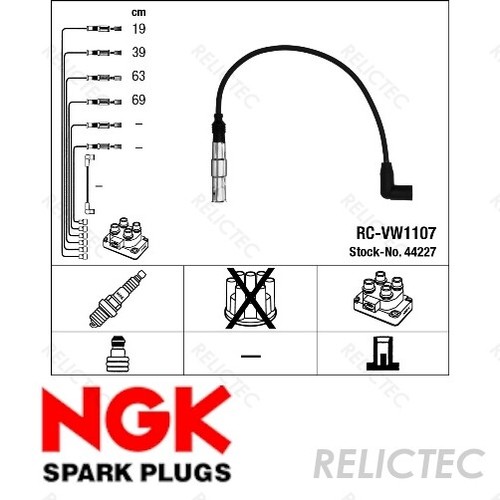 Ignition Leads Kit Cable VW:GOLF IV 4,BORA,NEW BEETLE,CADDY III 3 ...