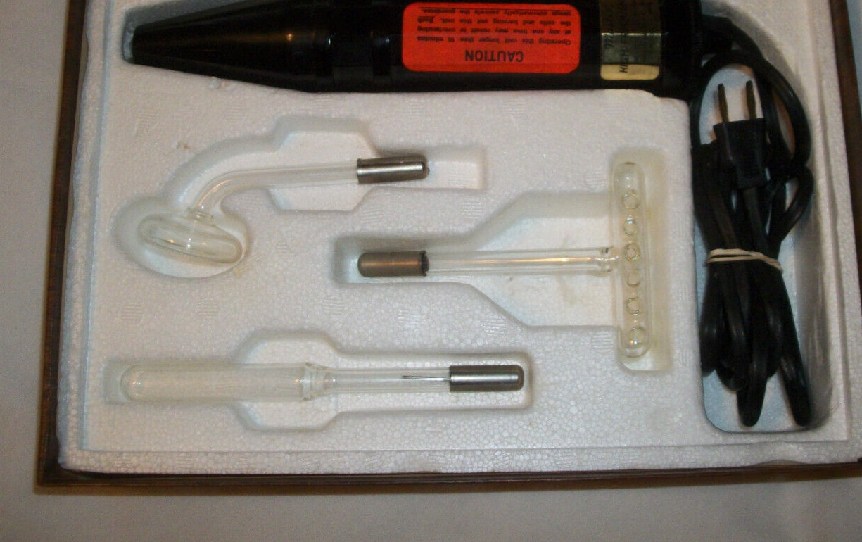 VINTAGE QUACKERY MASTER VIOLET RAY MACHINE WAND MEDICAL HIGH FREQUENCY ...