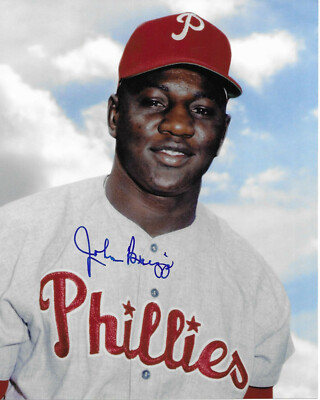 JOHN JOHNNY BRIGGS Autographed Signed 8x10 Baseball Photo Philadelphia ...
