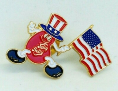 Herman Goelitz Jelly Belly Candy Logo Patriotic Man Holding American ...