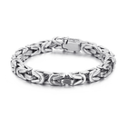 kings Braid Byzantine Chain Bracelet Italian Luxury Fashion Titanium ...