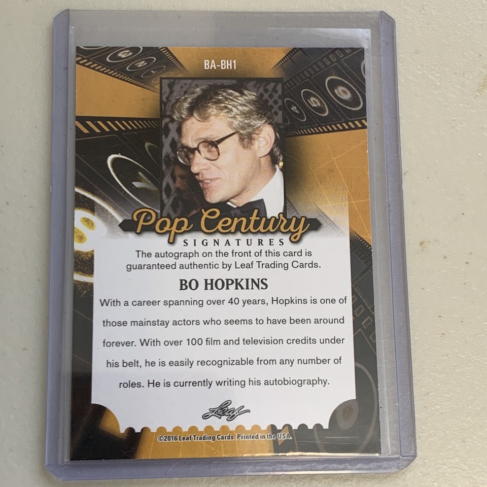 2016 Bo Hopkins AUTO Pop Century Signatures Leaf | eBay
