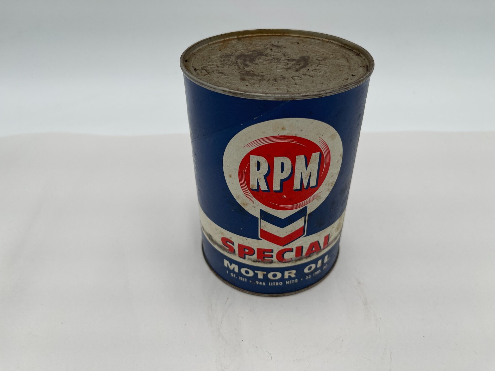 Vintage Chevron RPM Special Motor Oil 1 qt Can Full | eBay