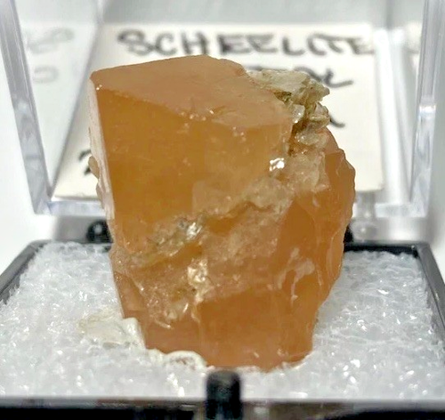 Gemmy orange Scheelite crystal Thumbnail Yaogangxian Mine Yizhang Hunan ...
