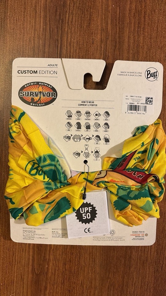 CBS Survivor 45 - NEW Yellow LULU Tribe BUFF | eBay