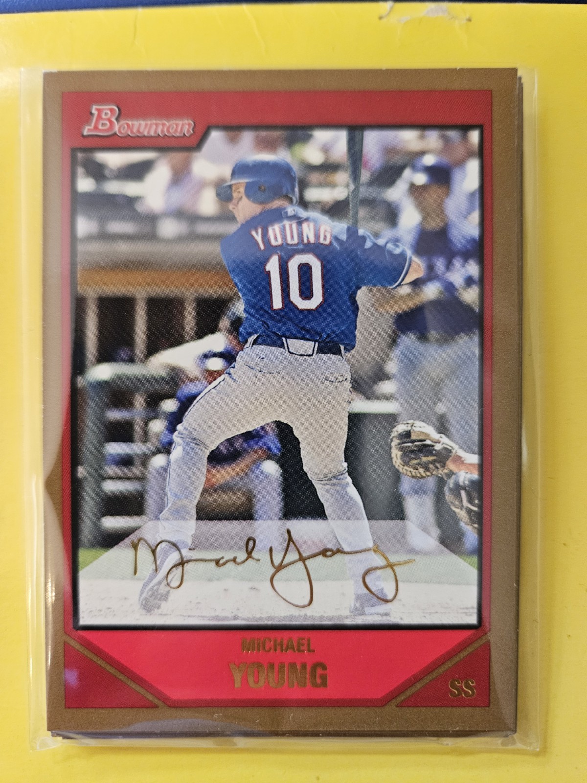 (5 Card Lot) 2007 Bowman Gold #194 Michael Young - Texas Rangers | eBay