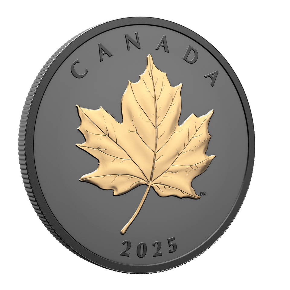 2025 Canada Elegant Maple 1 oz Silver Gilded Matte Proof Rhodium Coin | eBay