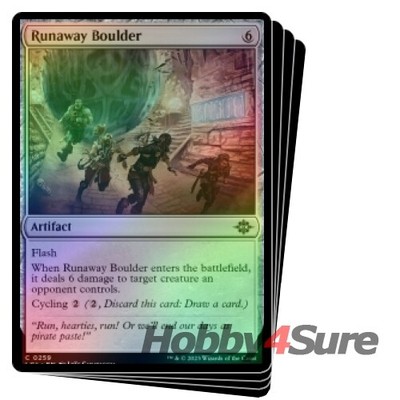 Foil Runaway Boulder X4 M/NM Magic: The Gathering MTG The Lost Caverns ...