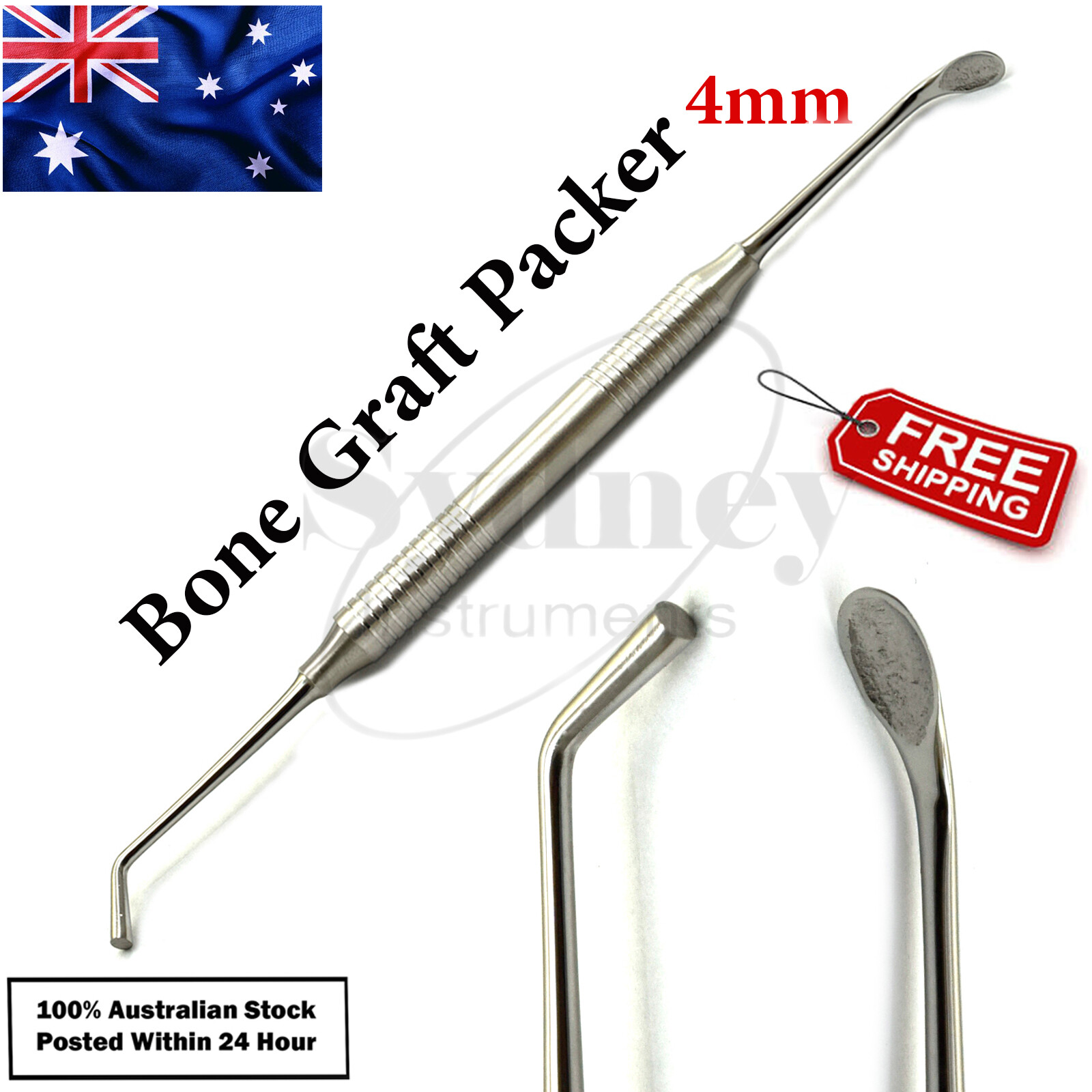 Bone Spoon Grafting Packer 4mm Periodontal Surgical Implant Instruments ...