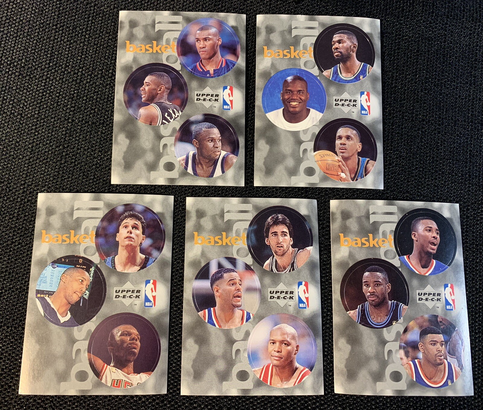Upper Deck Stickers 1997-8 # 7, 68, 24, 74, 117, 116, 53 Shaq O’Neil ...