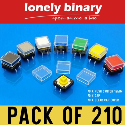 LONELY BINARY Tactile Push Button Switch Tact Cap for Arduino Raspberry PI ESP32 | eBay Australia