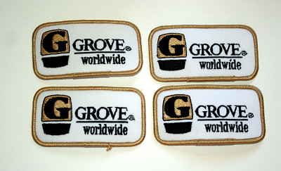 4 Vintage Grove Worldwide Cranes & Construction Equipment Patch New NOS ...