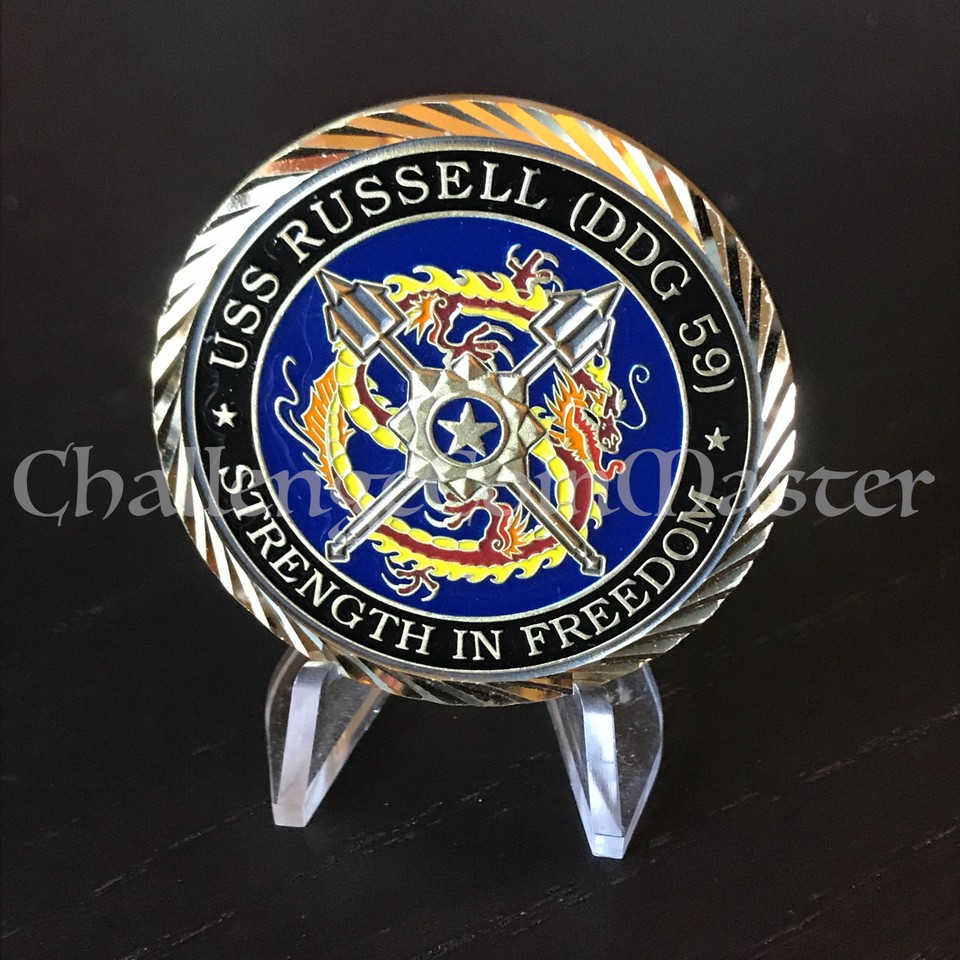 C52 USS RUSSELL DDG 59 Commanding Officer Command CHALLENGE COIN | eBay