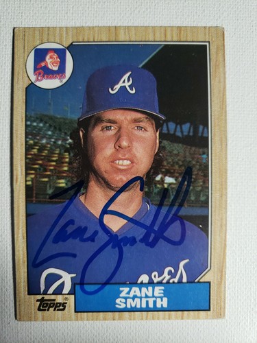 1987 Topps Zane Smith Autograph Expos Pirates Braves Red Sox Auto Card ...